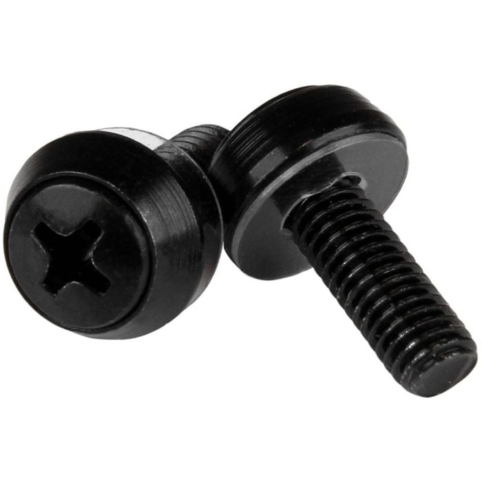 StarTech.com M6 x 12mm - Screws - 50 Pack, Black - M6 Mounting Screws ...