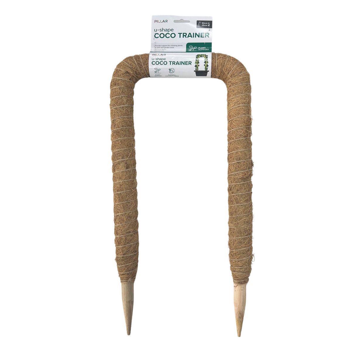 Pillar 25 x 50cm Natural U-shape Coco Trellis Stake - Bunnings New Zealand
