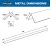 Metal Mate 50 x 50 x 3mm 3m White Aluminium Equal Angle - Bunnings ...
