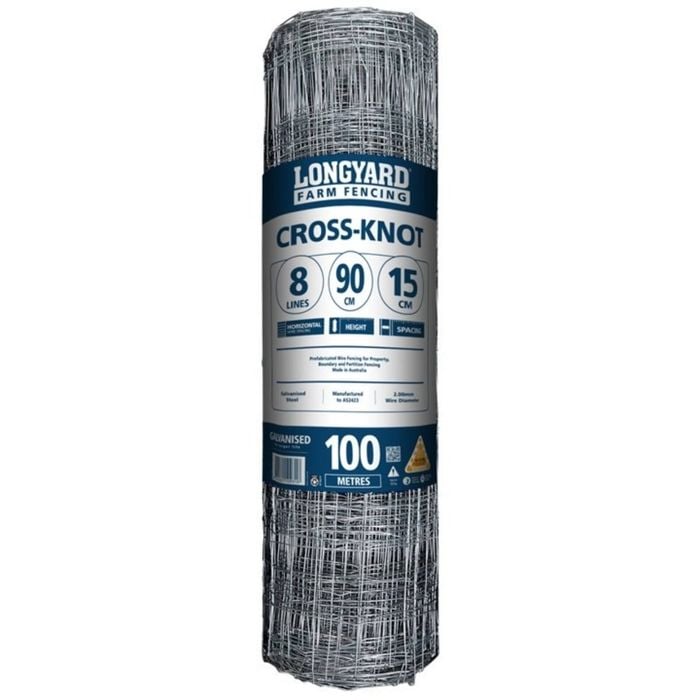 Longyard 0.9 x 100m Cross Knot Wire Mesh - Bunnings Australia