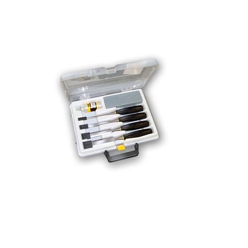 Stanley 4pc Chisel Set with Oil & Stone - Bunnings New Zealand