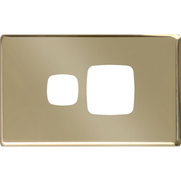 HPM EXCEL Single Powerpoint Coverplate - Brass - Bunnings Australia