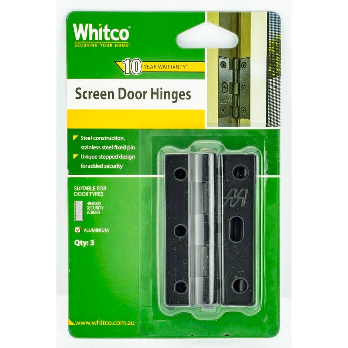 Whitco Black Screen Door Hinge - Bunnings Australia