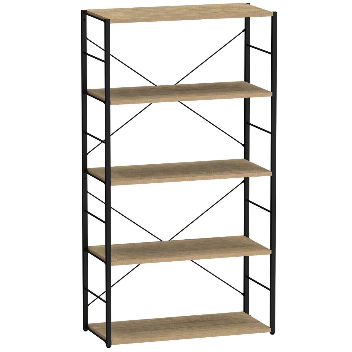 Flexi Storage Studio 800 x 1475 x 360mm Black and Oak Silhouette 5 ...