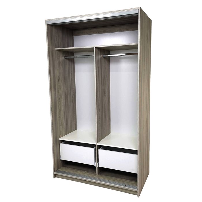 Bedford 1150mm 2 Door Sliding Robe Bundle with Mirror Glass Doors ...