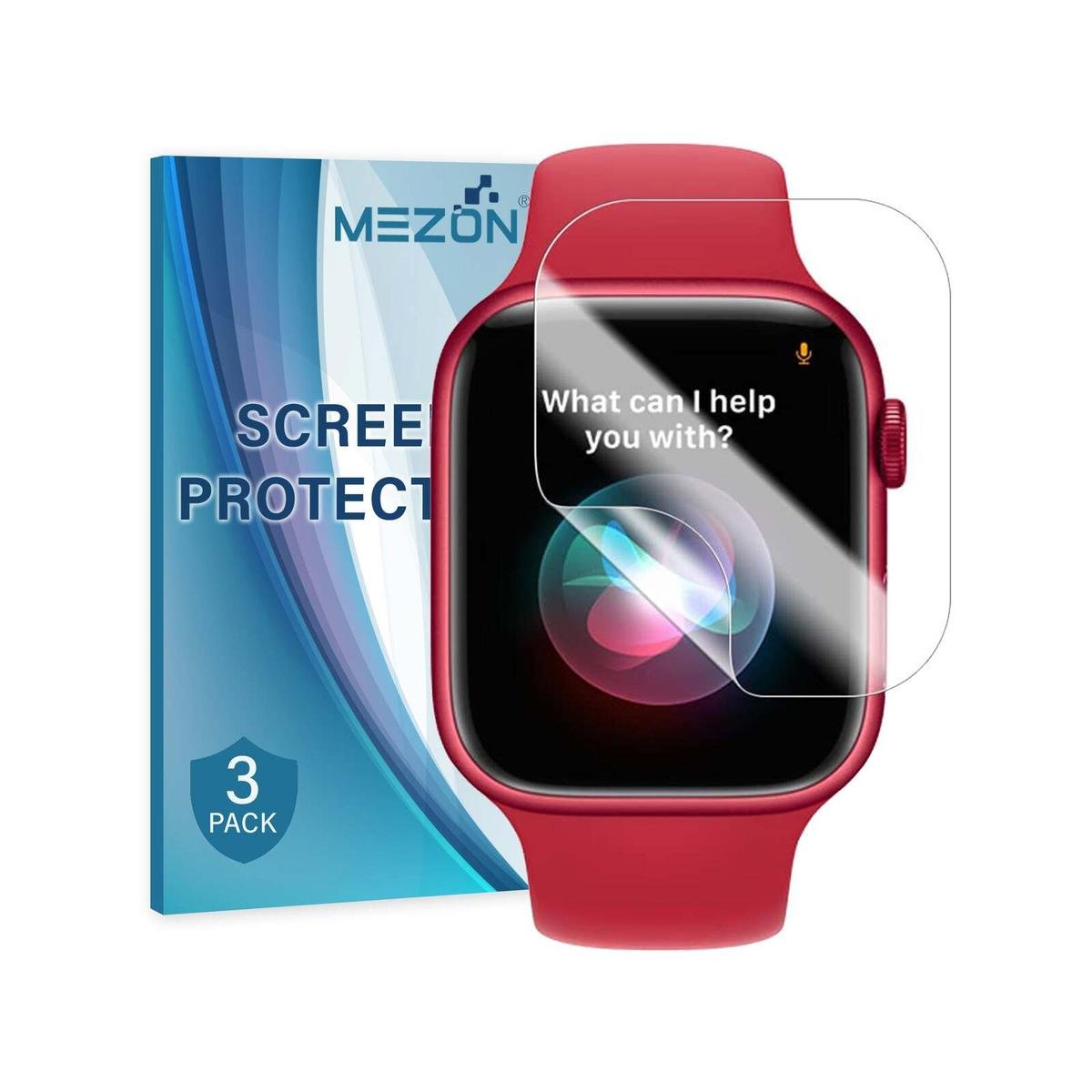 3 Pack MEZON Apple Watch Series 7 (45 mm) Ultra Clear TPU Film Screen ...