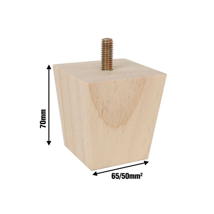 Adoored 70mm Raw Pine Square Tapered Furniture Leg Bunnings Australia