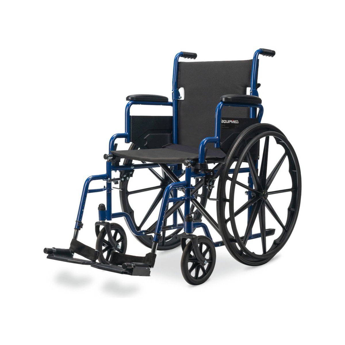 EQUIPMED 24 Inch Folding Wheelchair Lightweight Portable Mobility 136kg ...