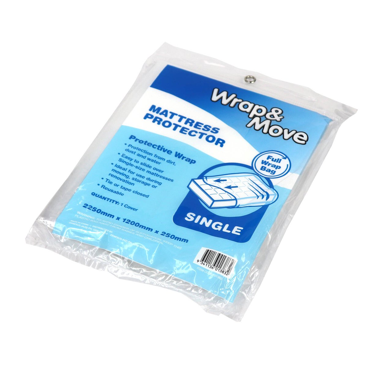 Wrap & Move 2250 x 1200 x 250mm Single Mattress Protector - Bunnings ...