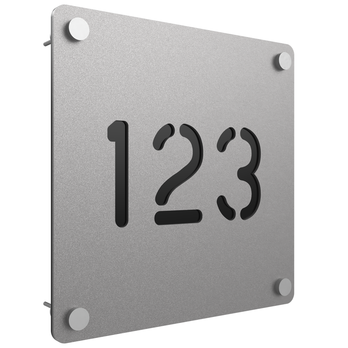 ProtectorAl 280 x 280mm Silver Matt ACM Cut Through Custom House Sign ...