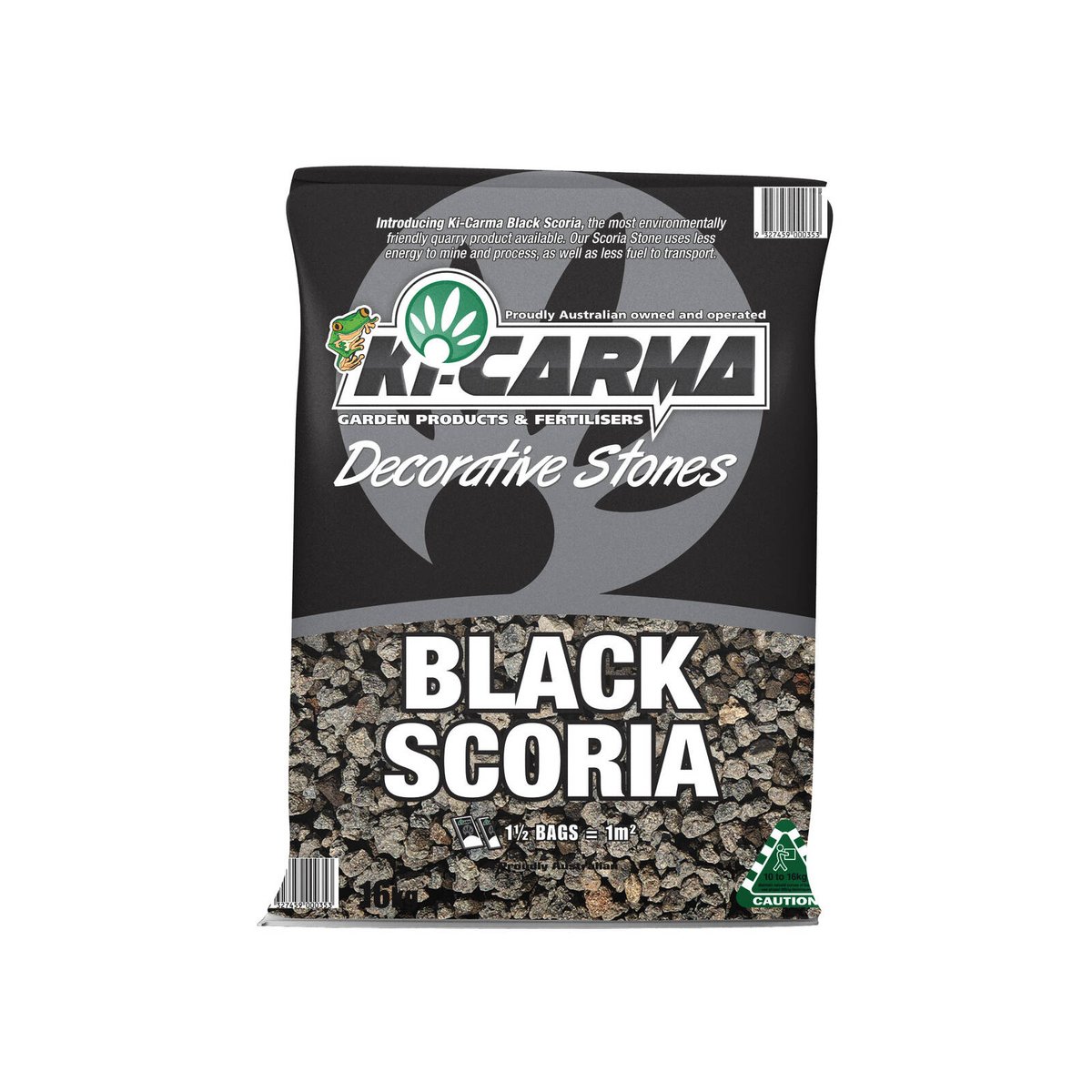 Ki Carma Garden Products 16kg Black Scoria Landscape Stones - Bunnings ...