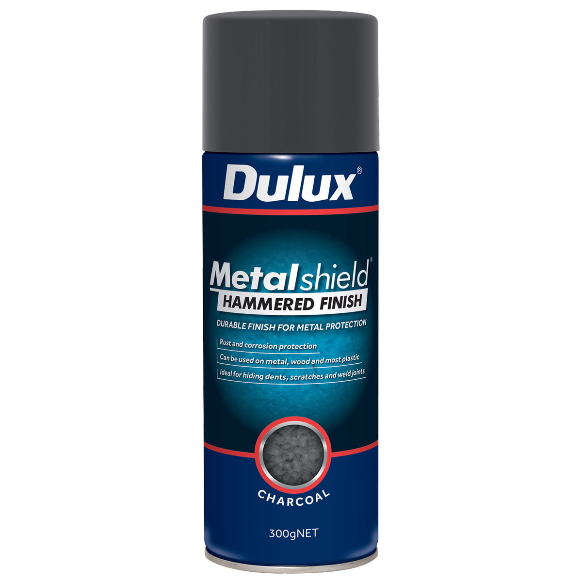 Dulux 300g Metalshield Hammered Finish Spray Paint Charcoal - Bunnings ...