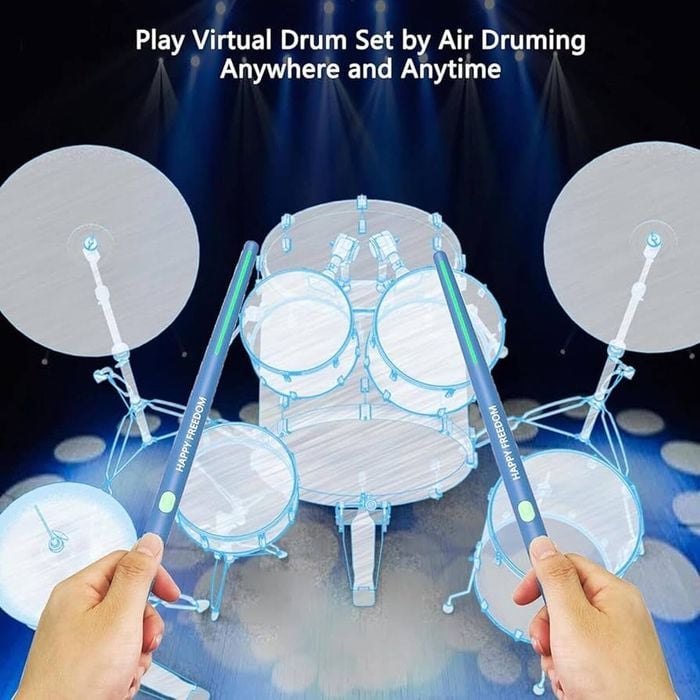 Powerstrike AIR Virtual Electronic Drum Kit - 7-Piece Invisible Digital ...