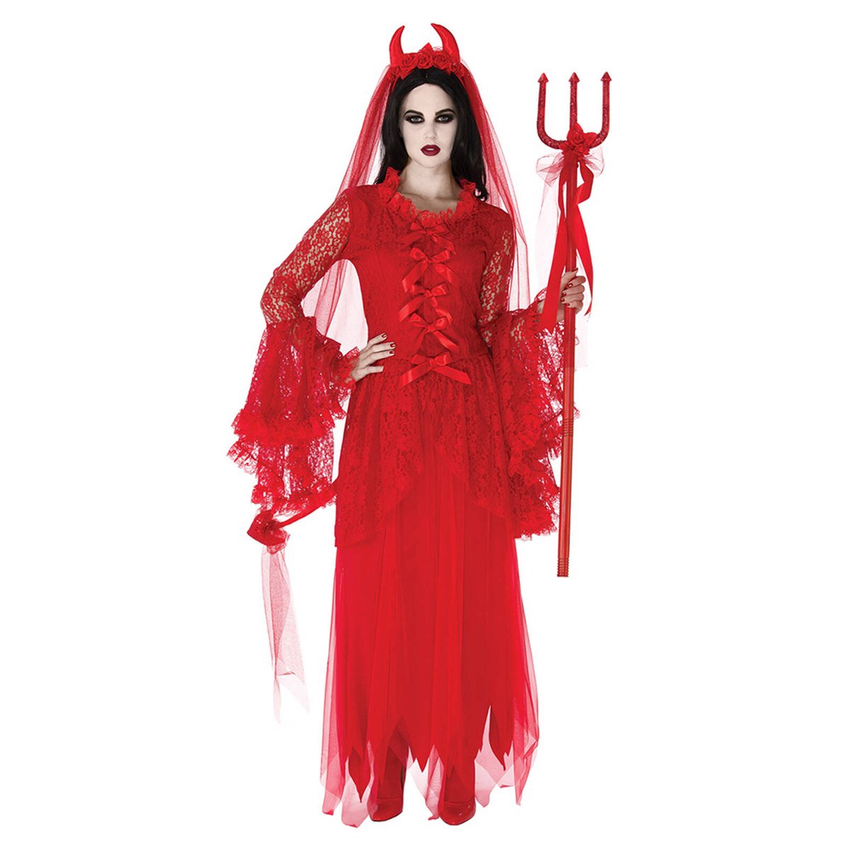 Villainous Veil Women Headpiece Adult Scary Dress Up Party Head Costume ...