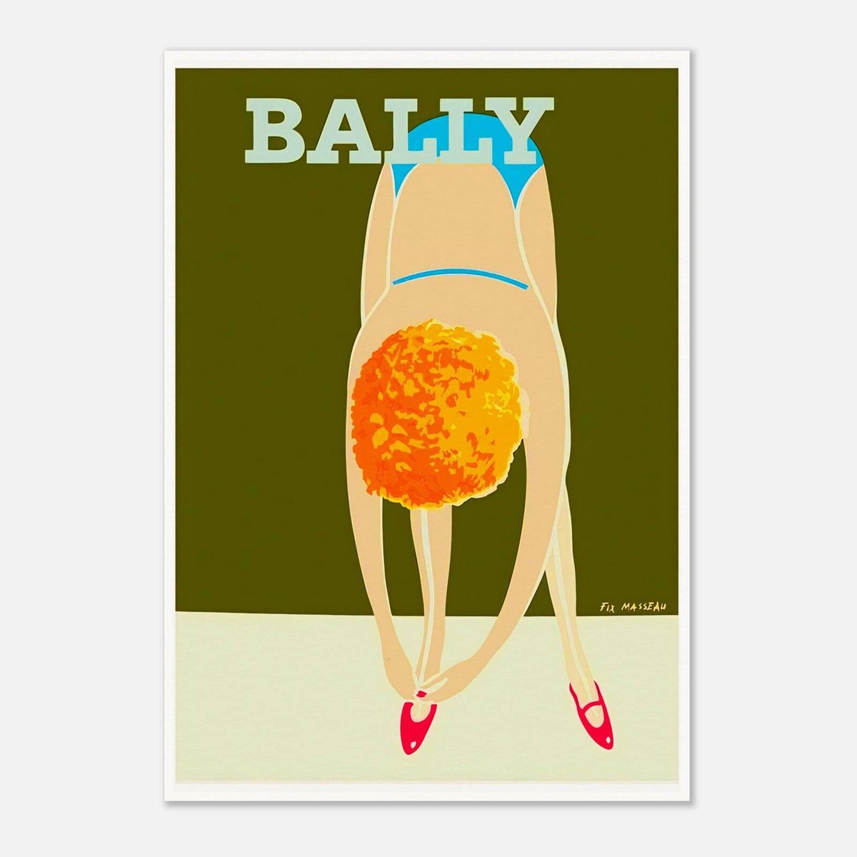 Galrie Bally Shoes 1980 Vintage Advertising Poster by Pierre FixMasseau ...