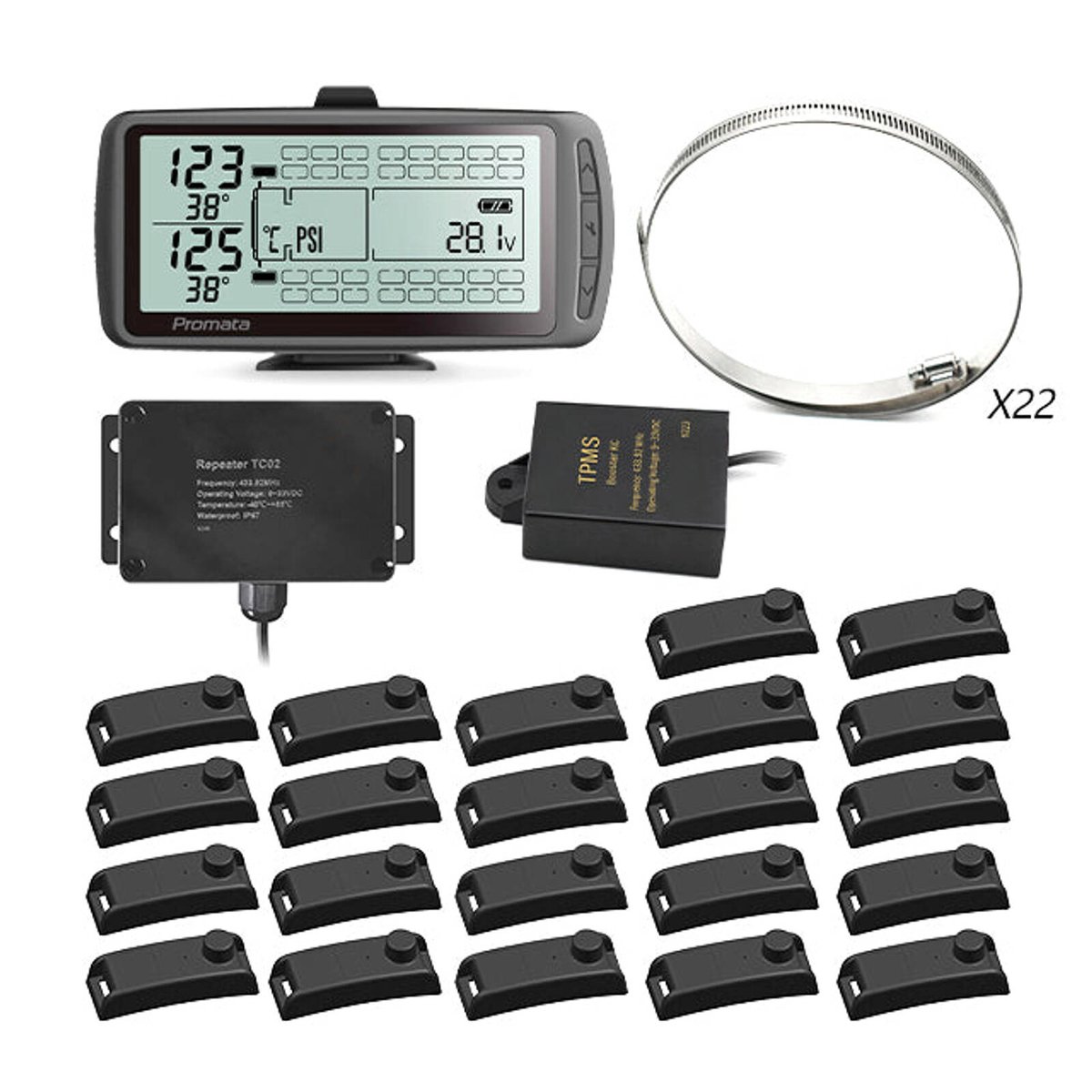 Promata Mata 7 Tyre Pressure Monitor For Trucks - Prime Mover & Trailer ...