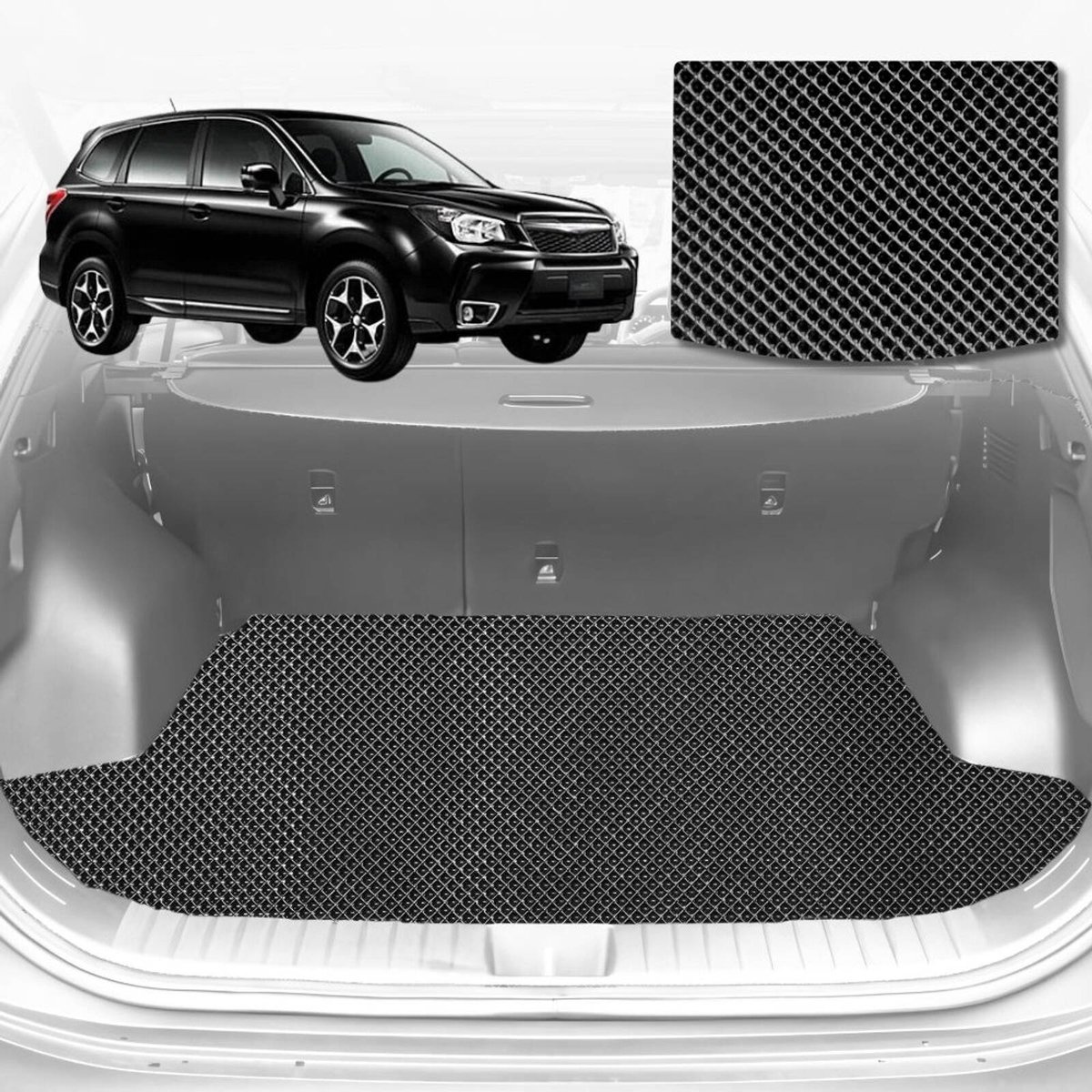 6D Diamond Car Boot Mat for Subaru Forester (SJ)2013-2018-Cargo Mat ...