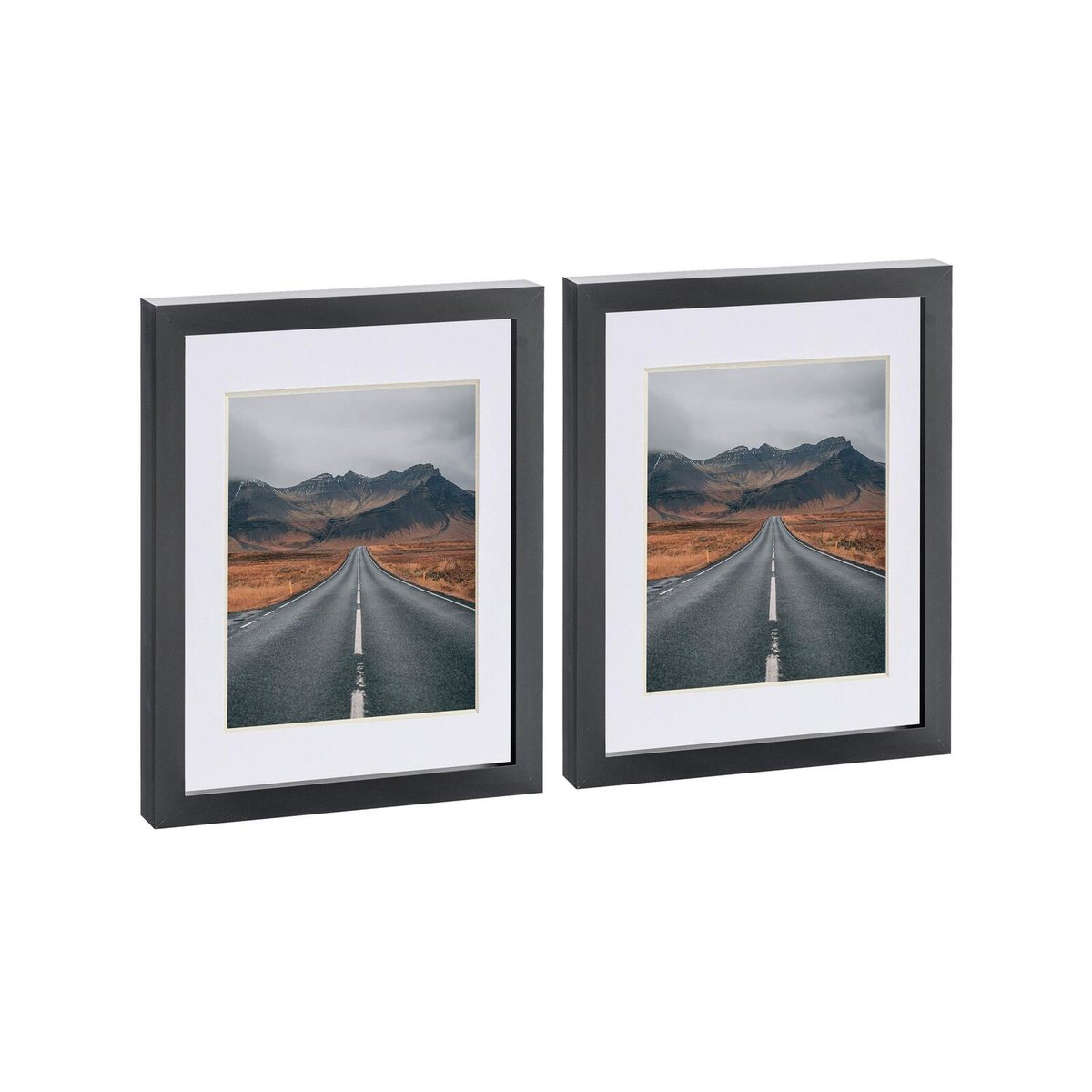 Nicola Spring Photo Frames with 5" x 7" Mount - 8" x 10" - Black - Pack ...