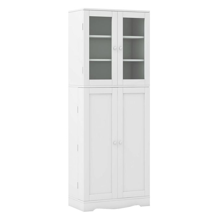 Costway 1.6m Kitchen Cabinet Buffet Sideboard Cupboard Tallboy White ...
