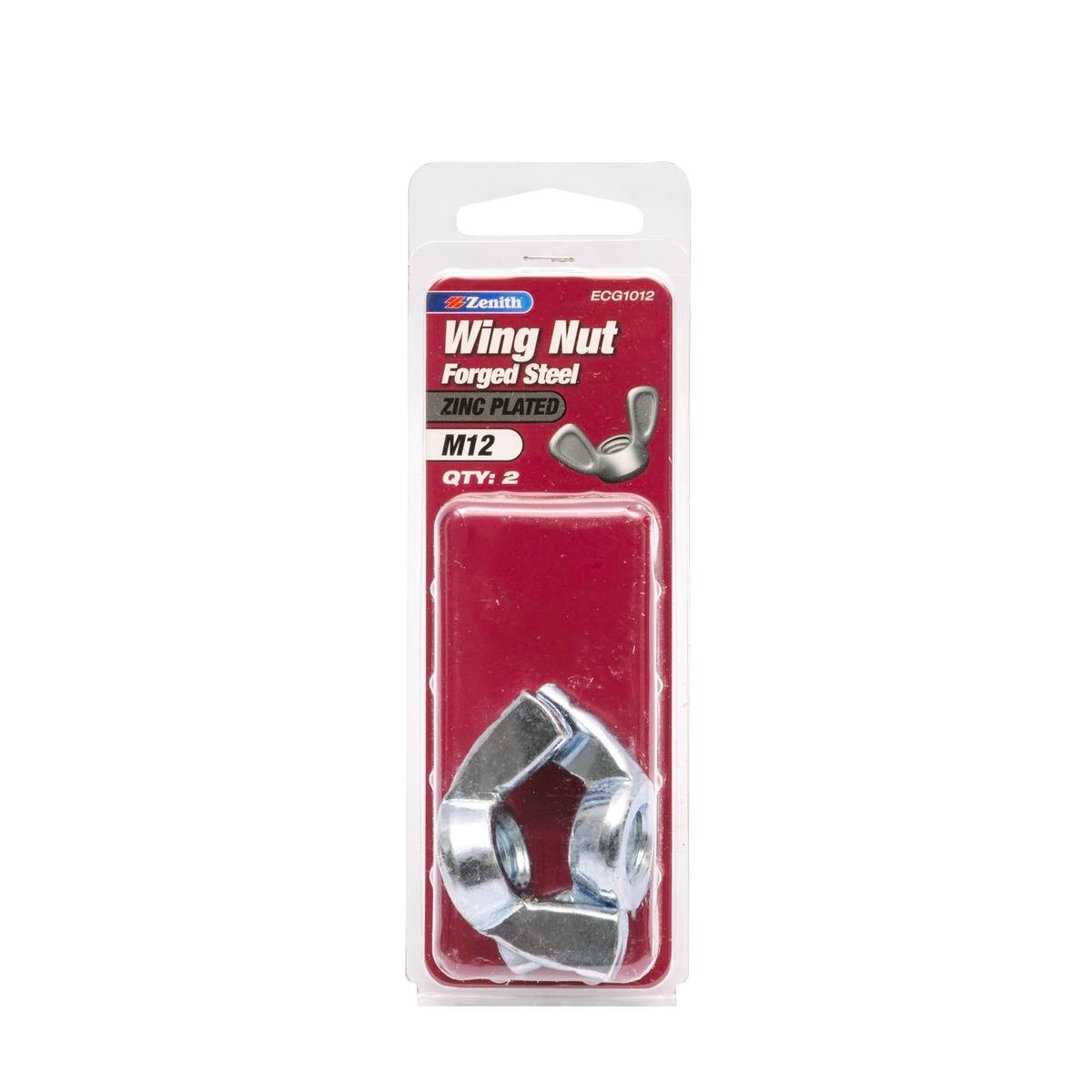 Zenith M12 Zinc Plated Forged Steel Wing Nut - 2 Pack - Bunnings Australia