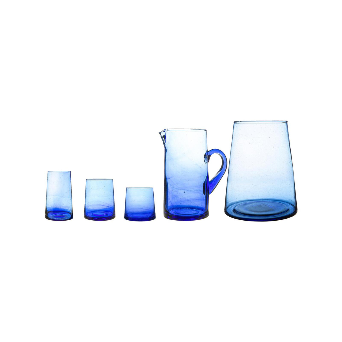 Nicola Spring 20 Piece Recycled Glassware Set - 6 Large Highball, 6 ...