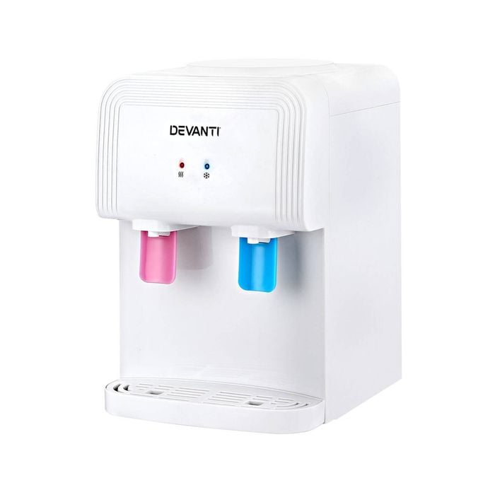 Devanti Water Cooler Dispenser Bench Top White - Bunnings Australia
