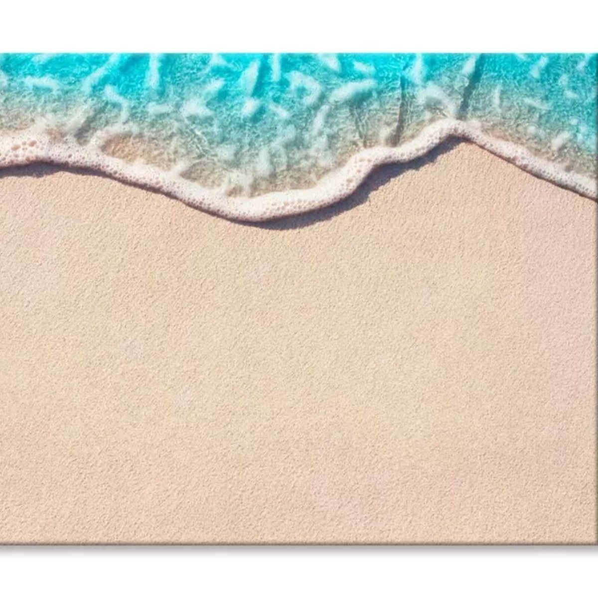Soft Wave of Blue Ocean on Sandy Beach Print 100% Australian Made 150 x ...