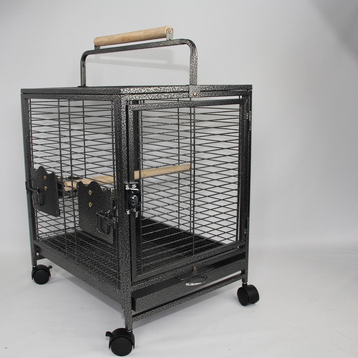 YES4PETS Small Bird Transport Budgie Cage Parrot Aviary Carrier With ...