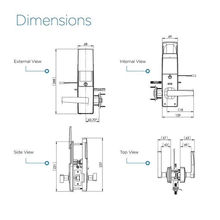 Gainsborough Brushed Satin Chrome Freestyle WI-FI Smart Lock TRILOCK ...