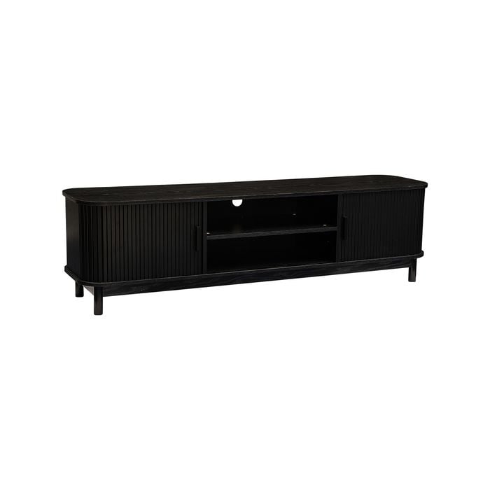 Ribbed Entertainment TV Unit Black - Bunnings Australia