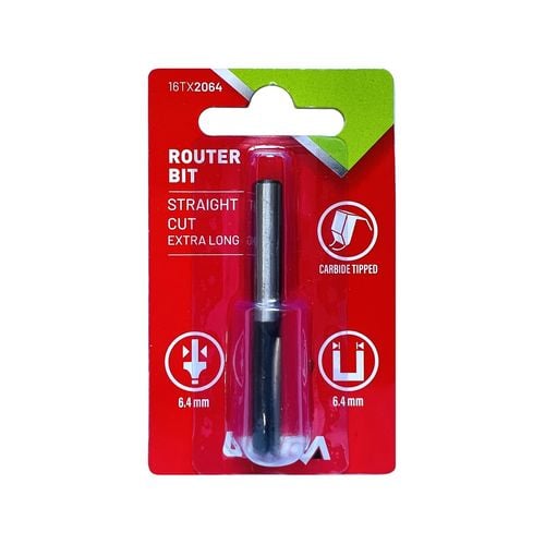 Ultra 6.4mm Extra Long Straight Router Bit - Bunnings Australia