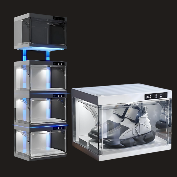 Luxury Electronic Shoebox with LED Display, Remote Control Stackable ...