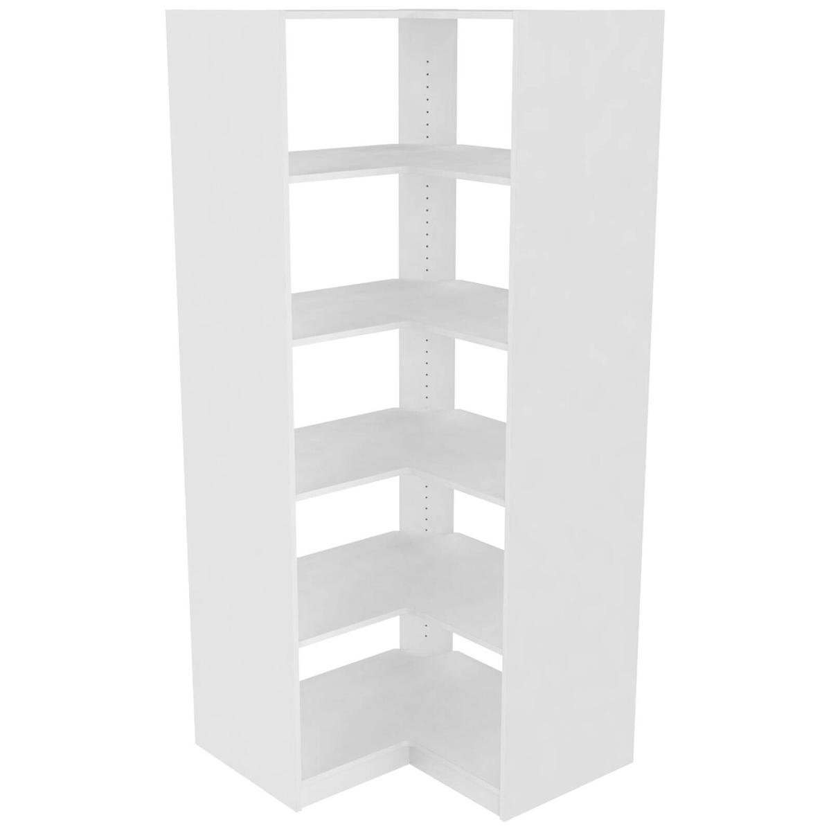 Lugna 1850 x 800 x 450mm Crisp White 4 Shelves Robe Insert - White ...