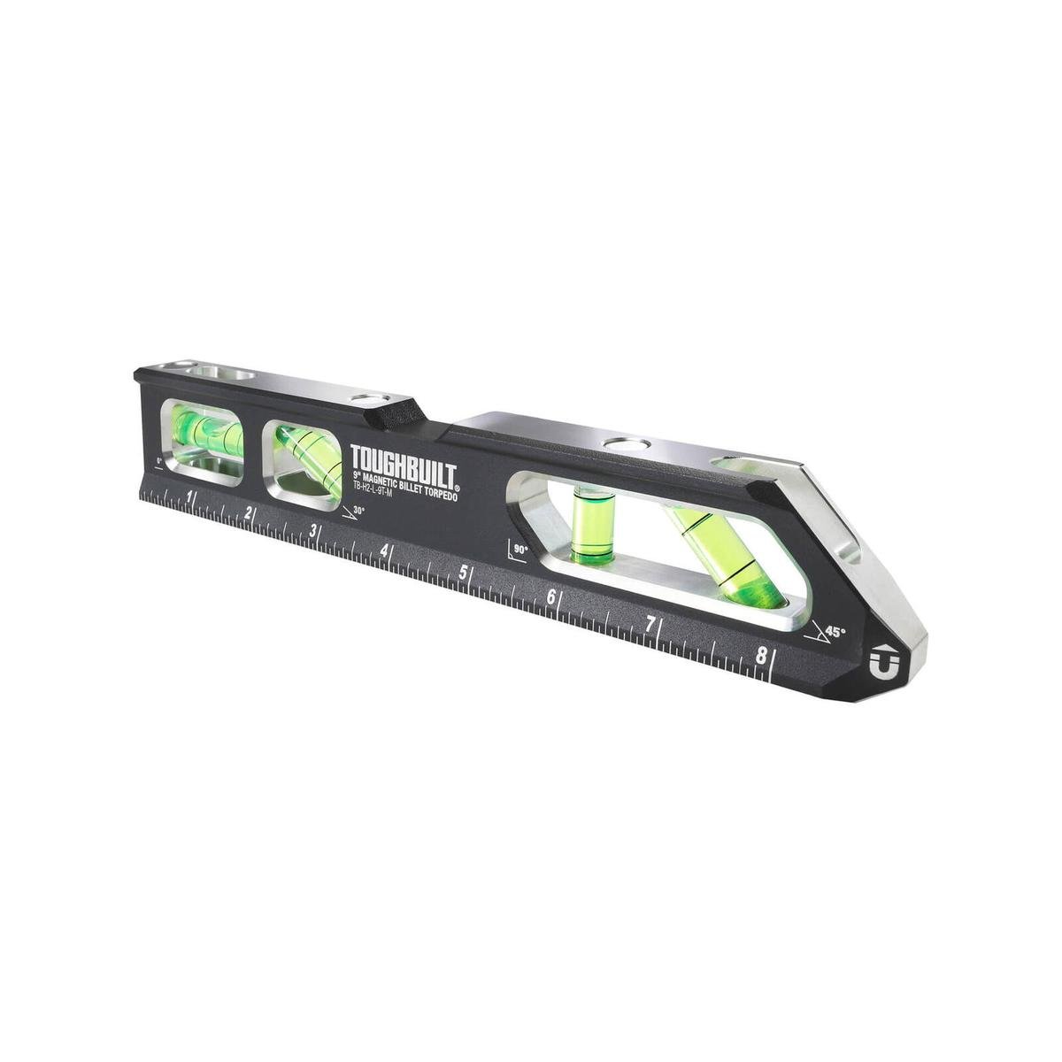 ToughBuilt 225mm (9") Magnetic Billet Torpedo Level - Bunnings Australia