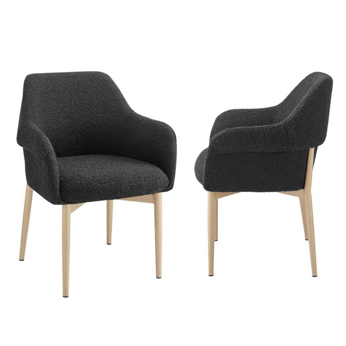 Todd Dining Chairs Pair (Set of 2) Black - Bunnings Australia