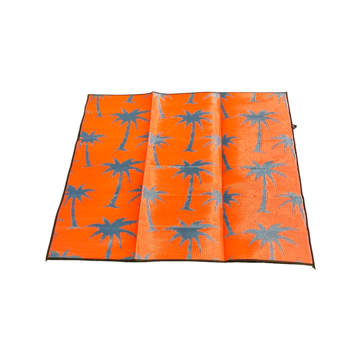 Outdoor Mat 270cm Square Grey/Rust Palms - Bunnings Australia