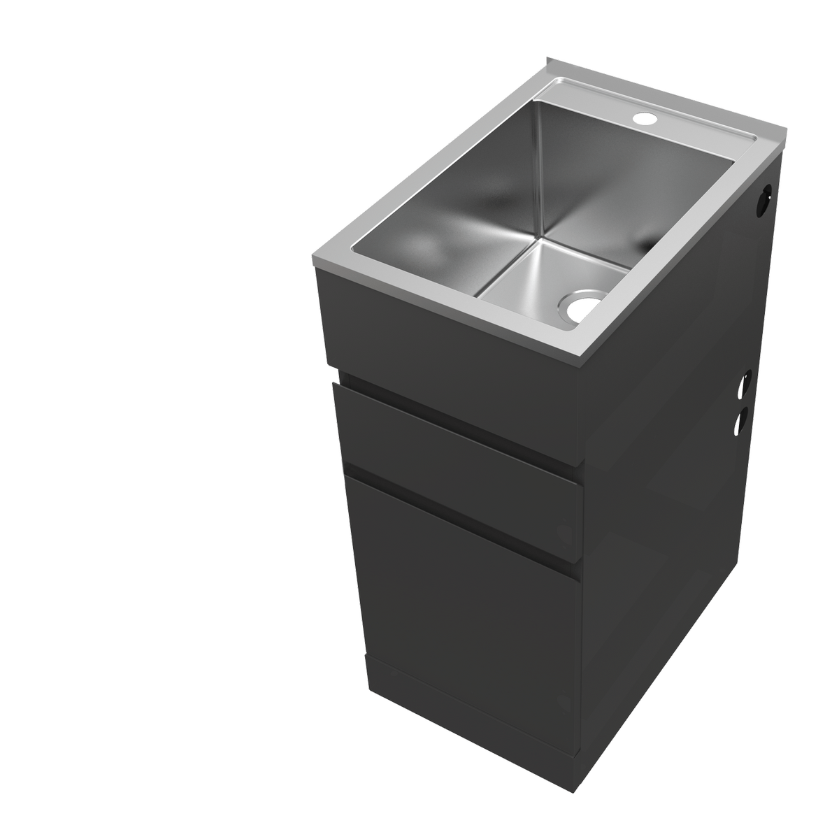 Everhard 35L Black Matte Nugleam Laundry Drawer Unit - Bunnings Australia