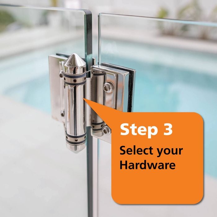 ProtectorAl 600 x 1200 x 12mm Glass Pool Soft Close Hinge Panel - 600mm ...