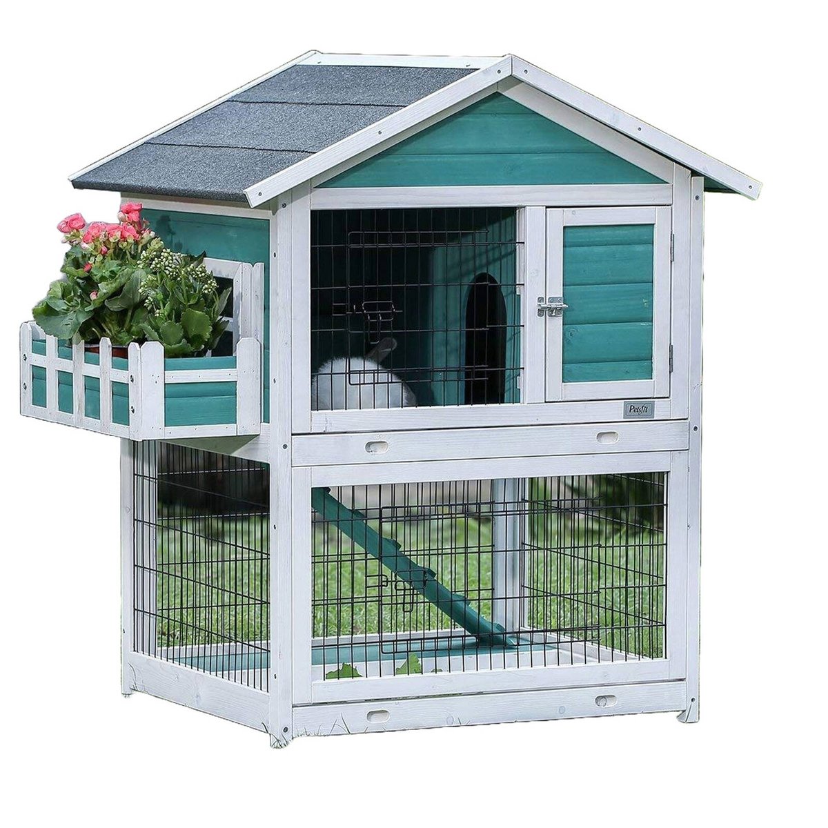 Flyline Garden Window Rabbit Hutch Cage House/Coop - Bunnings Australia