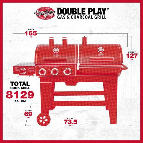 Char-Griller Double Play Dual Function BBQ - LCC27 - Bunnings Australia