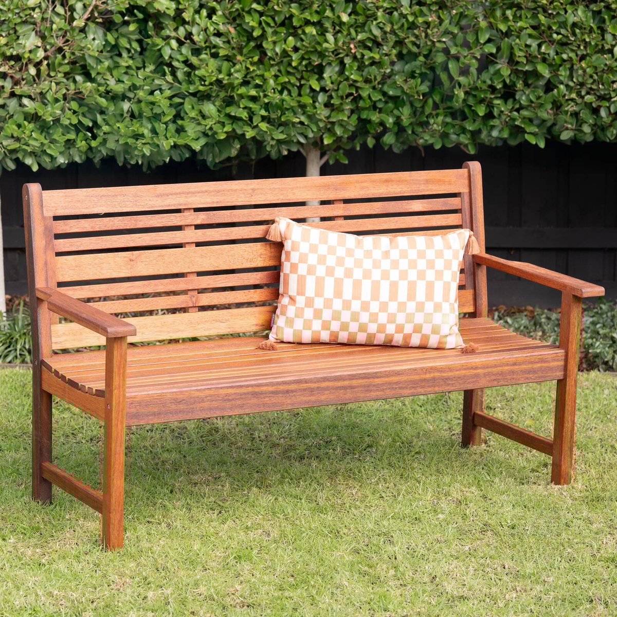 Mimosa Merbau Eden 3 Seater Arm Bench - Bunnings Australia