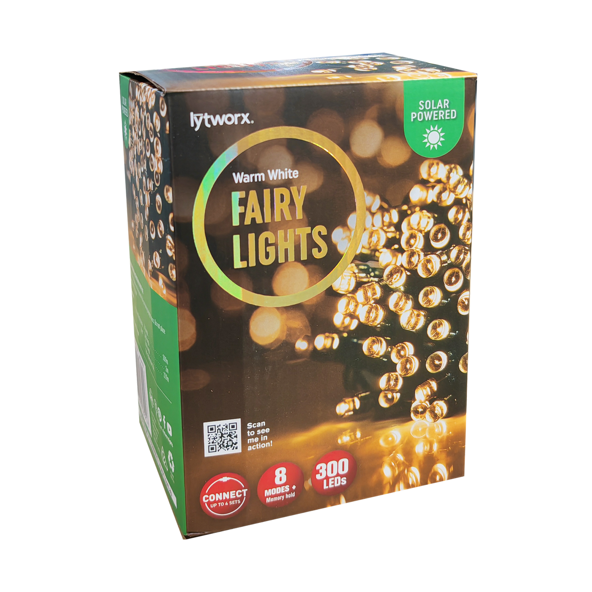Lytworx Warm White 300 LED Solar Connectable Fairy Lights - Bunnings ...