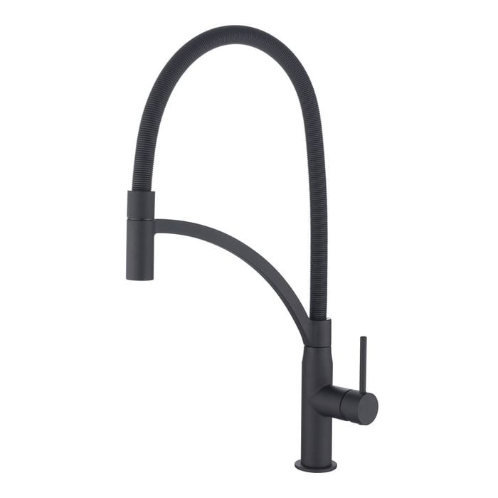 Mondella Resonance 25mm Matte Black Pull-Out Sink Mixer WELS 5 Star 6L/min - Bunnings Australia