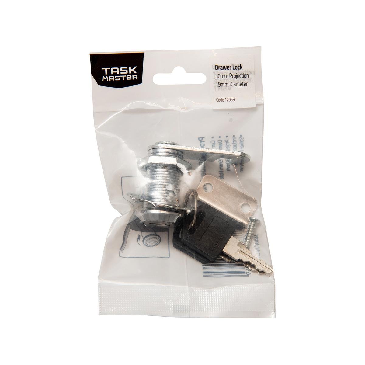 Taskmaster 19 x 30mm Drawer Lock - Bunnings Australia