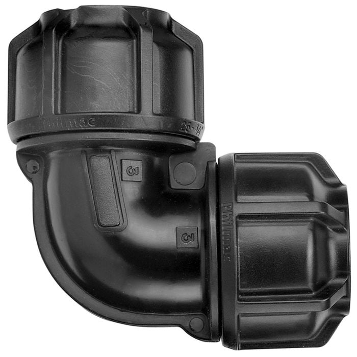 Philmac 32mm Metric Poly x Poly Pipe Elbow - Bunnings Australia
