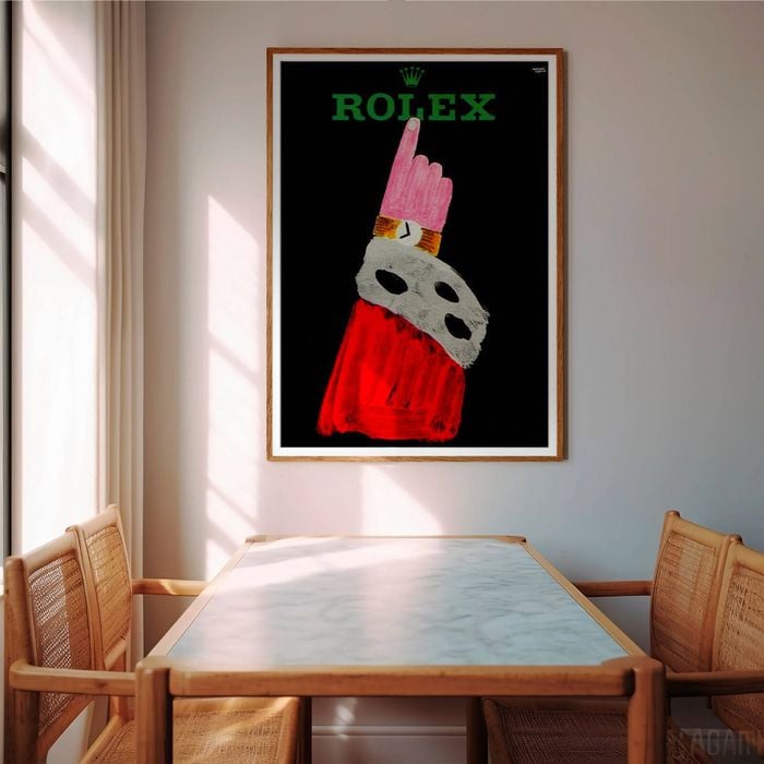 Galrie Vintage Rolex Advertising Art Print by Renem for Elegant Home ...