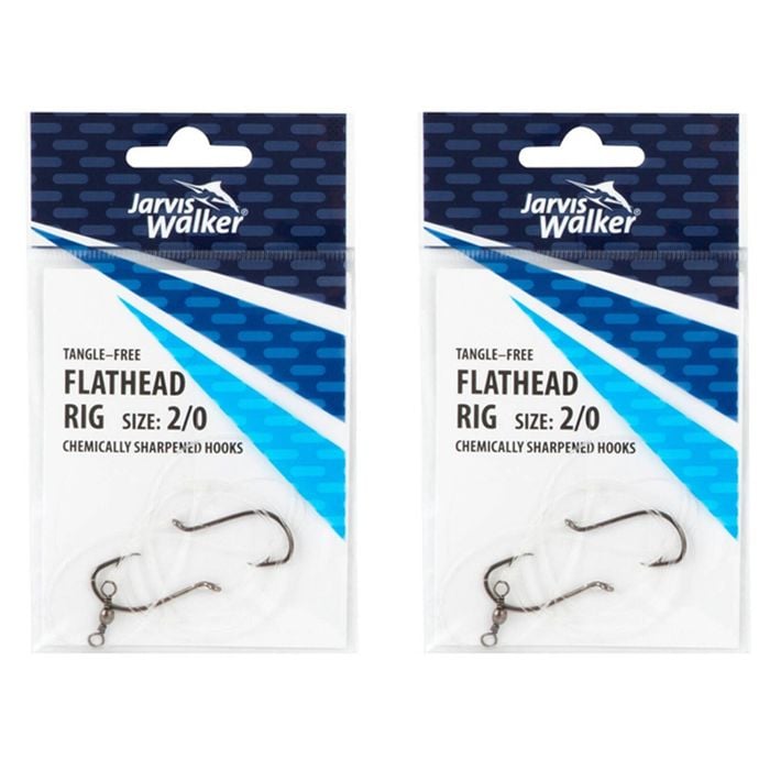 2x Jarvis Walker Tangle Free Flathead Rig Hooks Size 2/0 - Bunnings ...