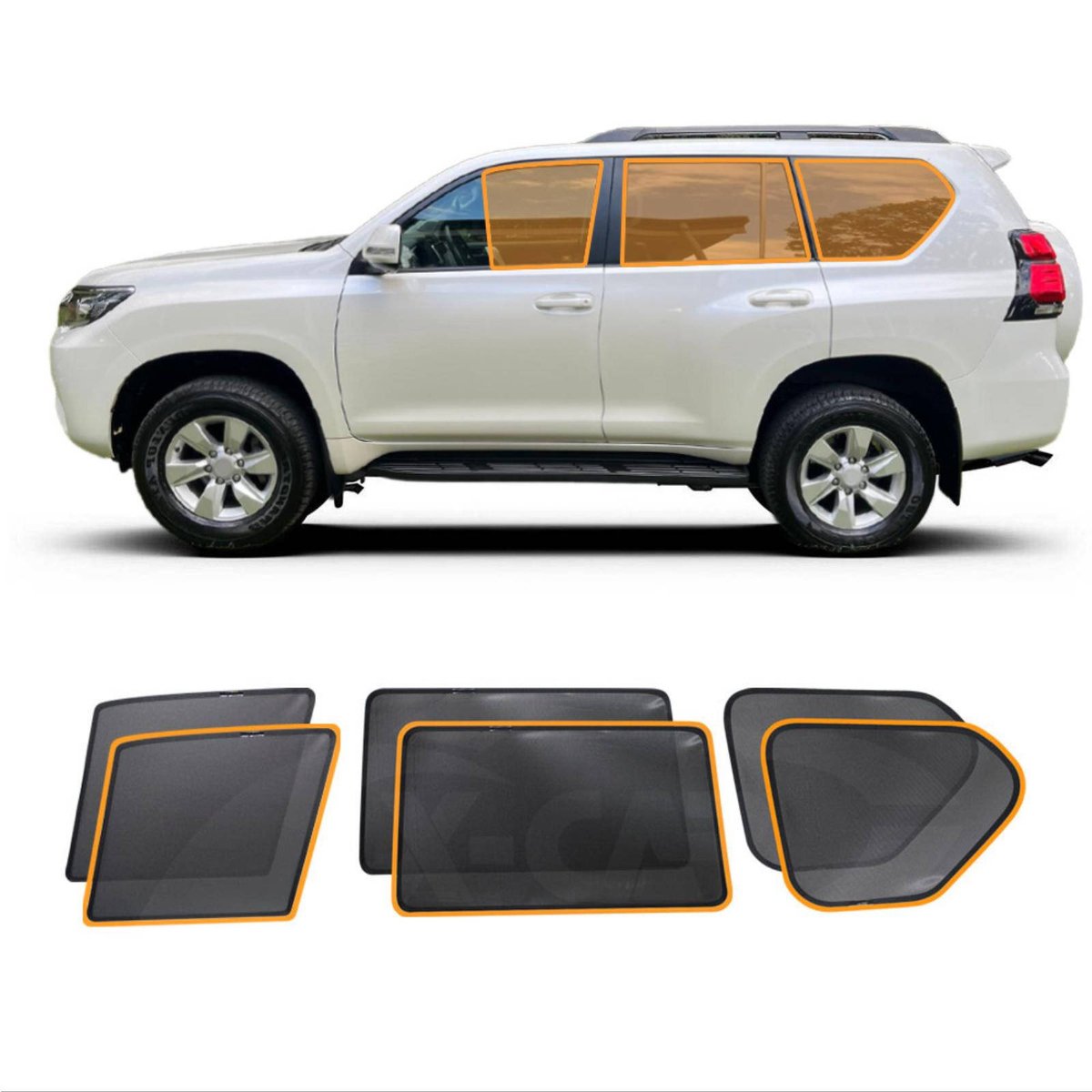 Magnetic Rear Side Car Window Sun Blind for Toyota Prado 150 Series ...