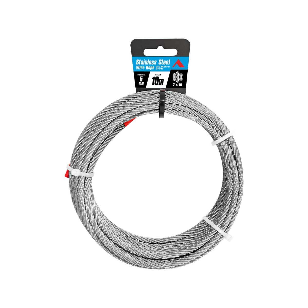 Pinnacle 5.0mm x 10m Marine Grade Stainless Steel Wire Rope - Bunnings ...