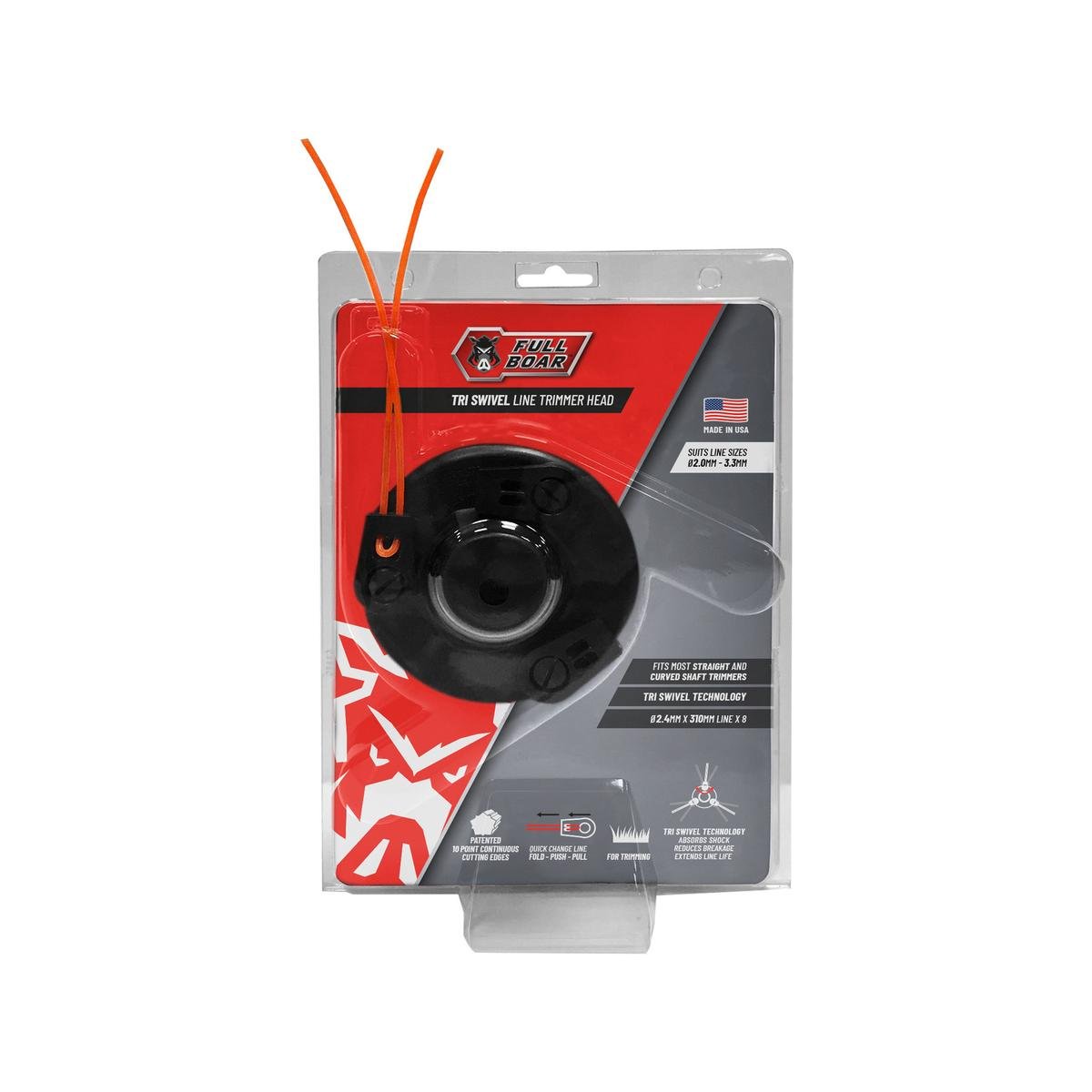 Full Boar Tri Swivel Line Trimmer Head - Bunnings Australia